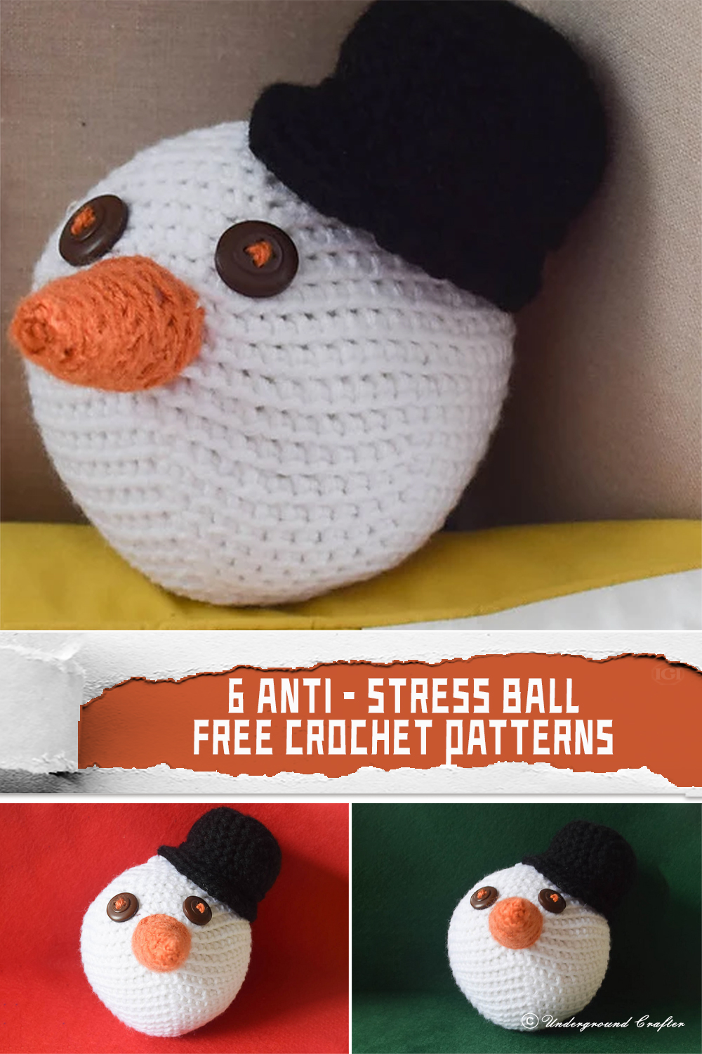 6 Anti-Stress Ball Crochet Patterns - FREE - iGOODideas.com