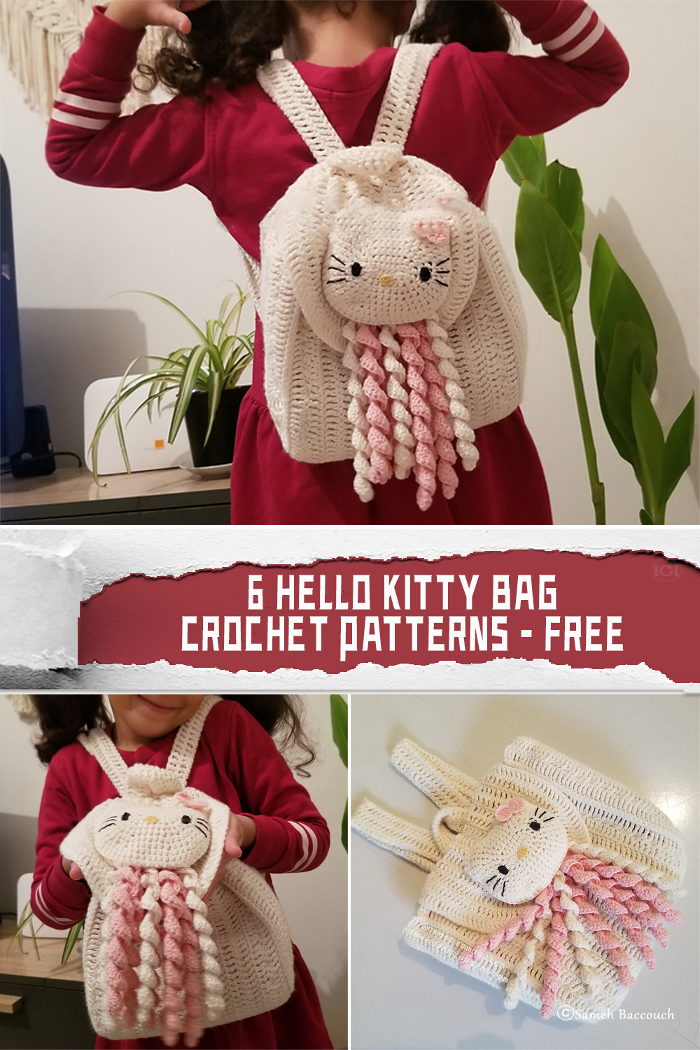 6 Hello Kitty Bag Crochet Patterns – FREE - iGOODideas.com