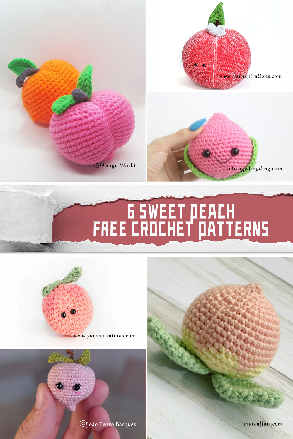 6 Sweet Peach Crochet Patterns - FREE - iGOODideas.com