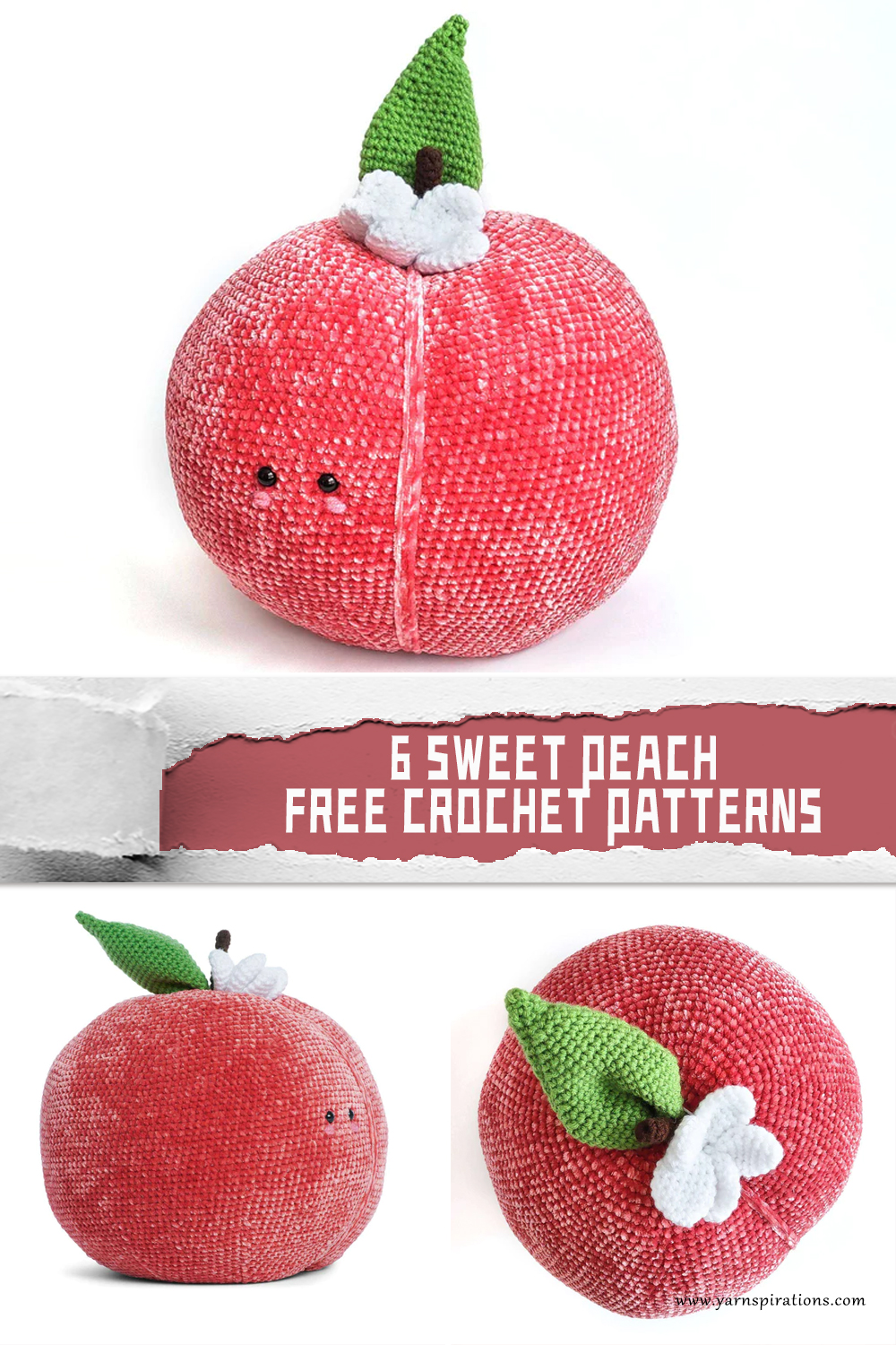 6 Sweet Peach Crochet Patterns - FREE - iGOODideas.com