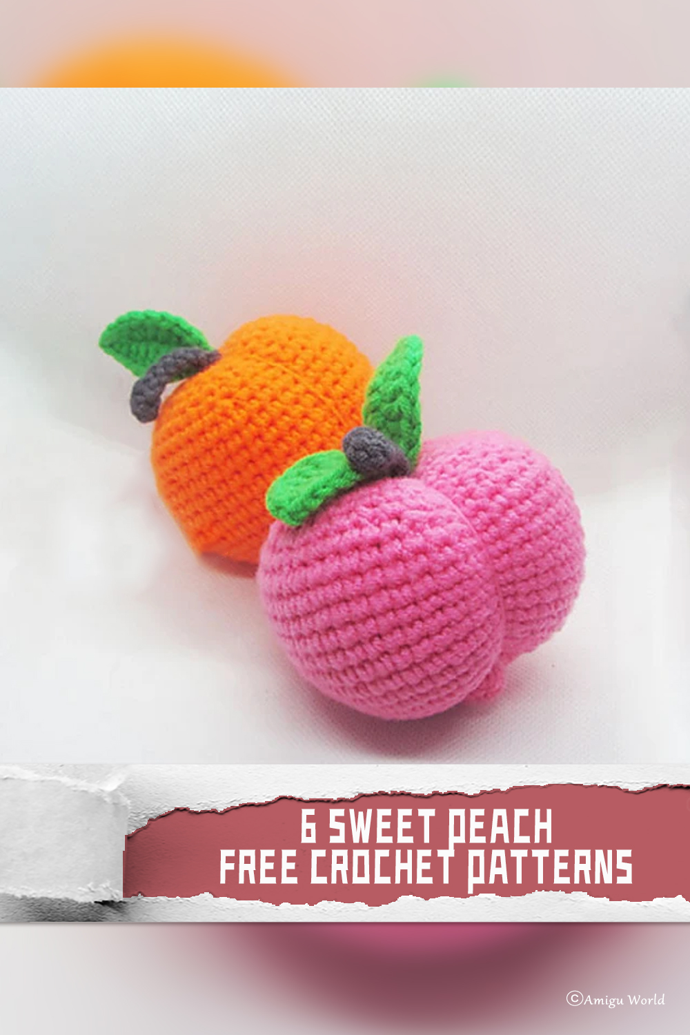 6 Sweet Peach Crochet Patterns - FREE - iGOODideas.com