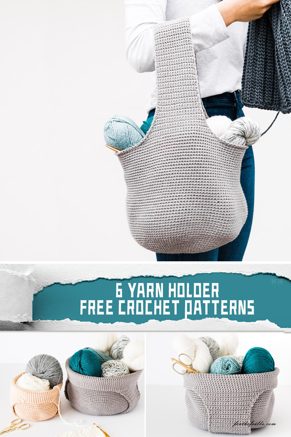 6 Yarn Holder Crochet Patterns – FREE - iGOODideas.com