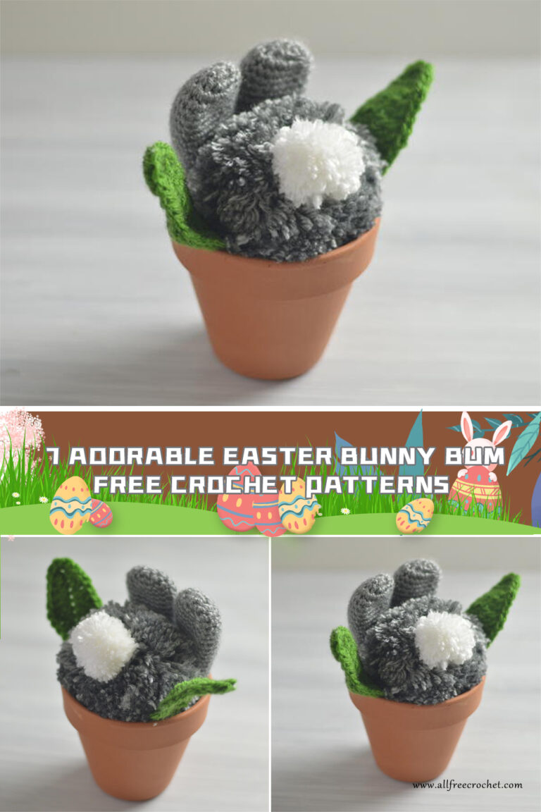 7 Adorable Easter Bunny Bum Crochet Patterns - FREE - iGOODideas.com
