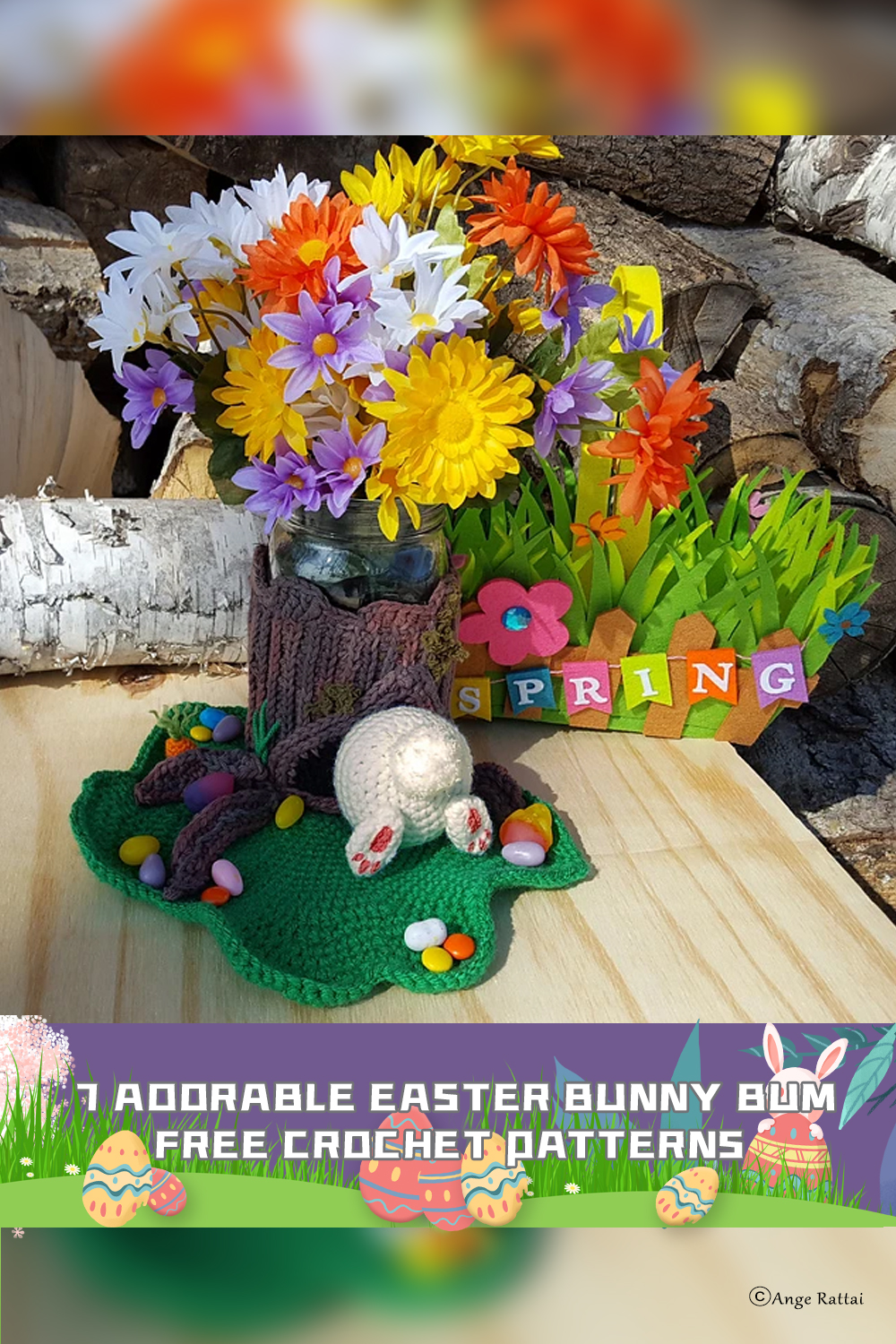 7 Adorable Easter Bunny Bum Crochet Patterns - FREE - iGOODideas.com
