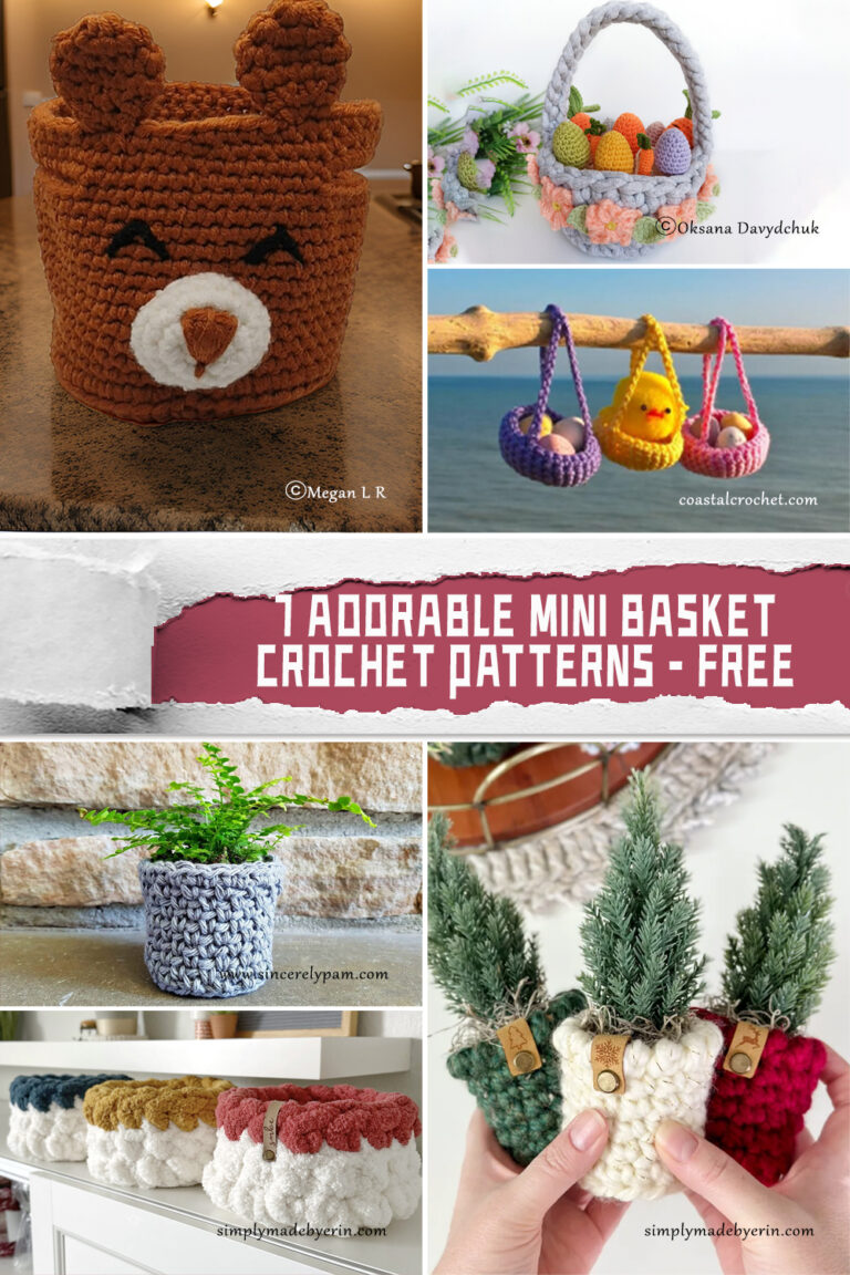 7 Adorable Mini Basket Crochet Patterns – FREE - iGOODideas.com