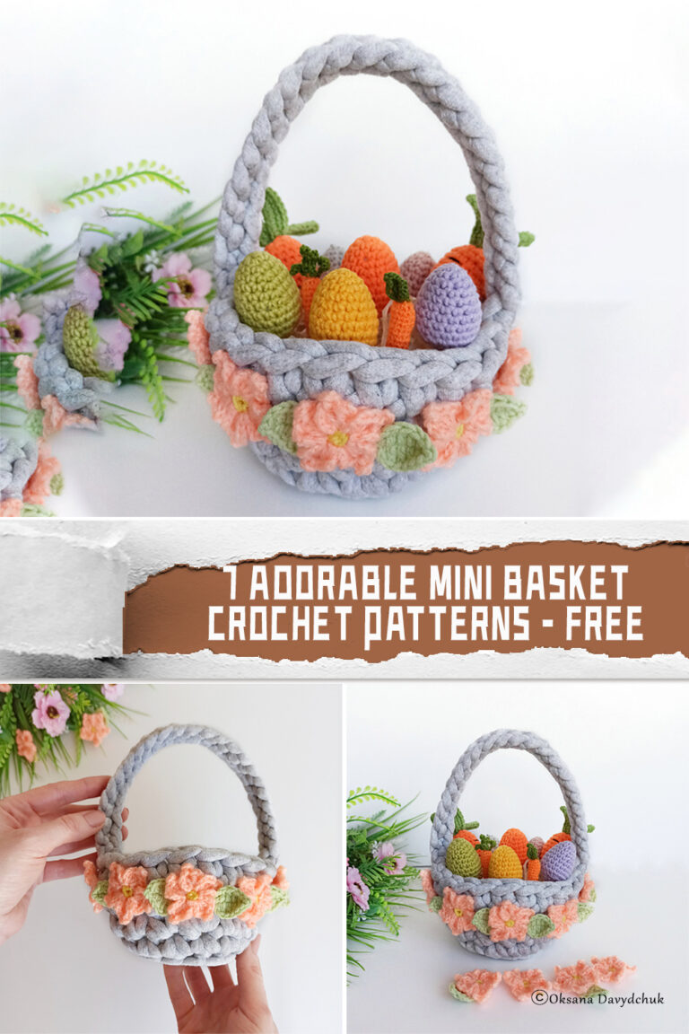 7 Adorable Mini Basket Crochet Patterns – FREE - iGOODideas.com