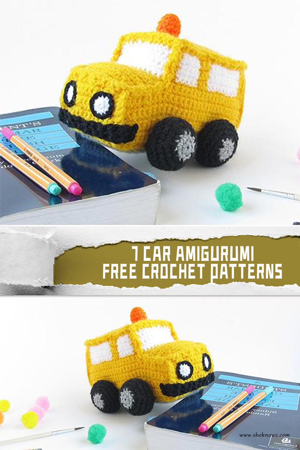 7 Car Amigurumi Crochet Patterns - FREE - iGOODideas.com