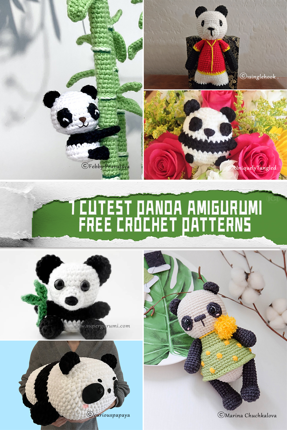 7 Cutest Panda Amigurumi Crochet Patterns - FREE - iGOODideas.com