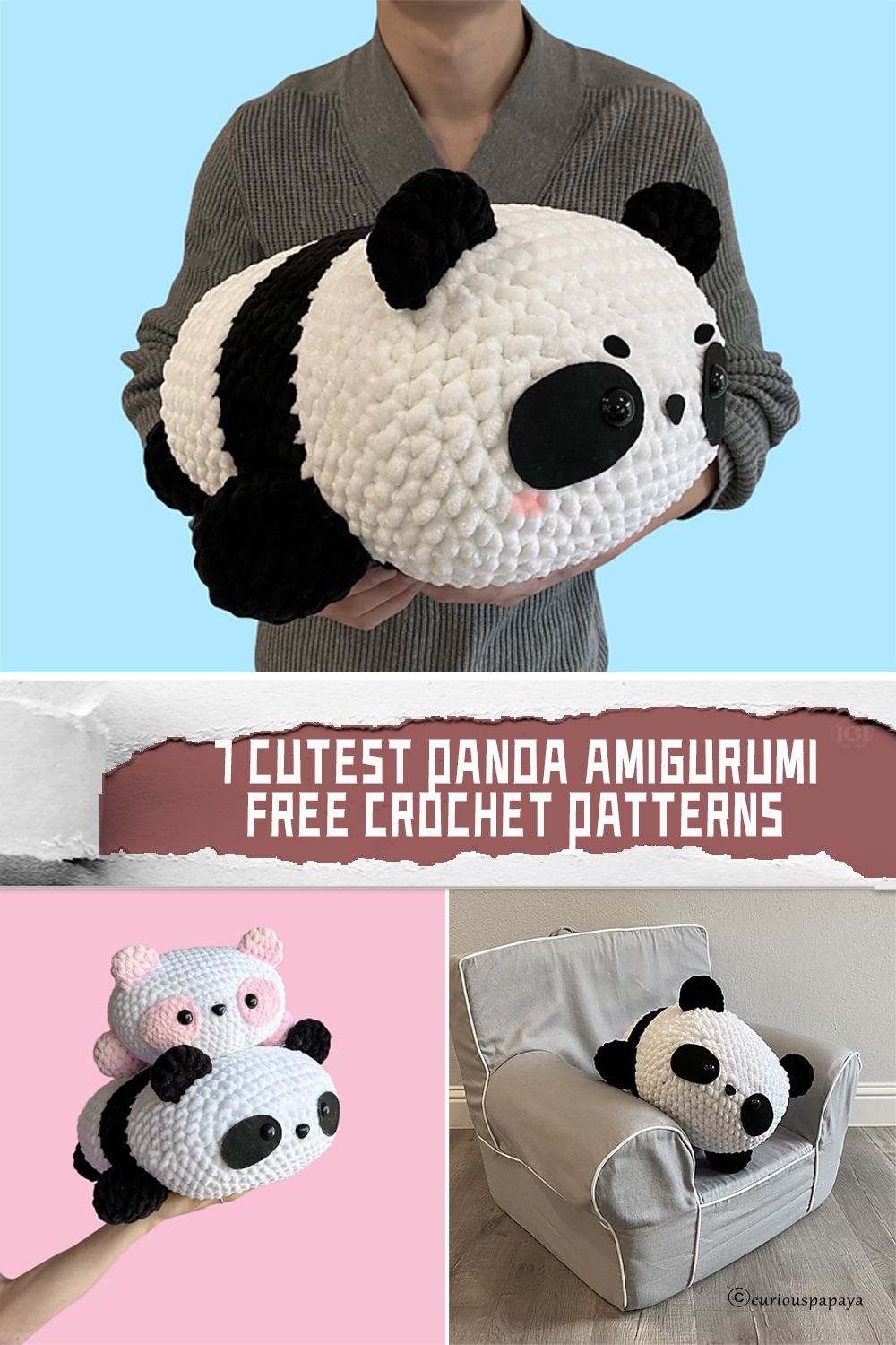 7 Cutest Panda Amigurumi Crochet Patterns - FREE - iGOODideas.com