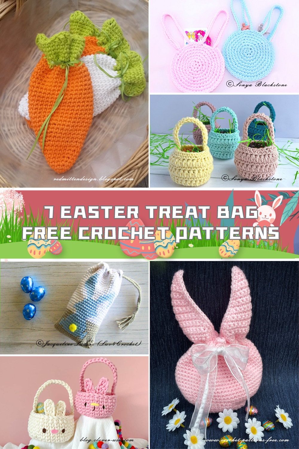7 Easter Treat Bag Crochet Patterns -FREE - iGOODideas.com