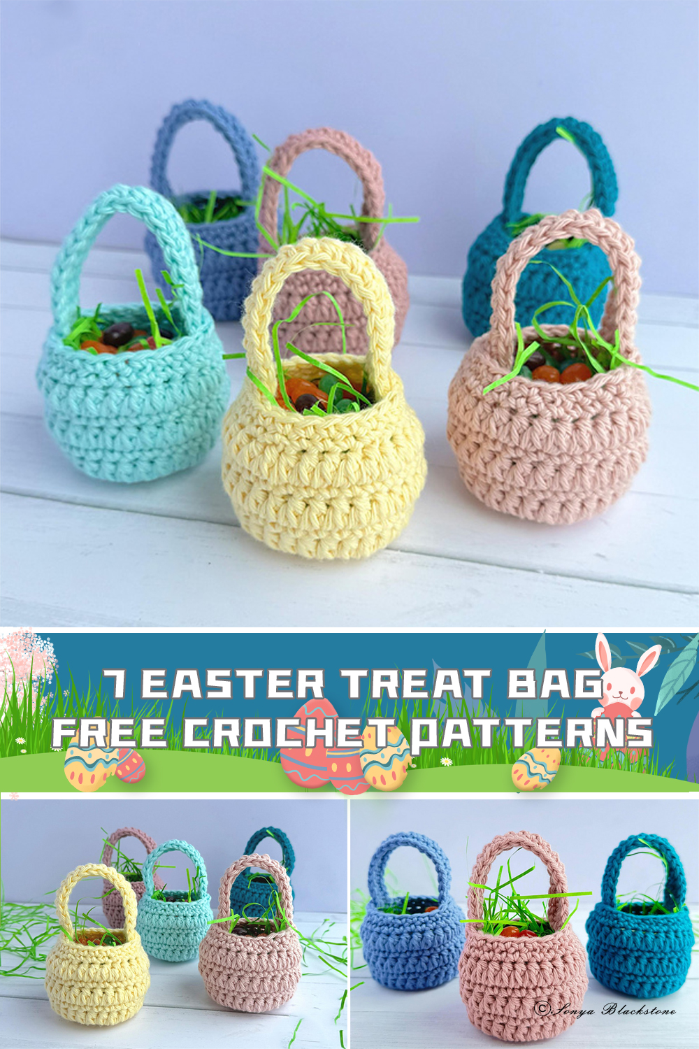 7 Easter Treat Bag Crochet Patterns -FREE - iGOODideas.com