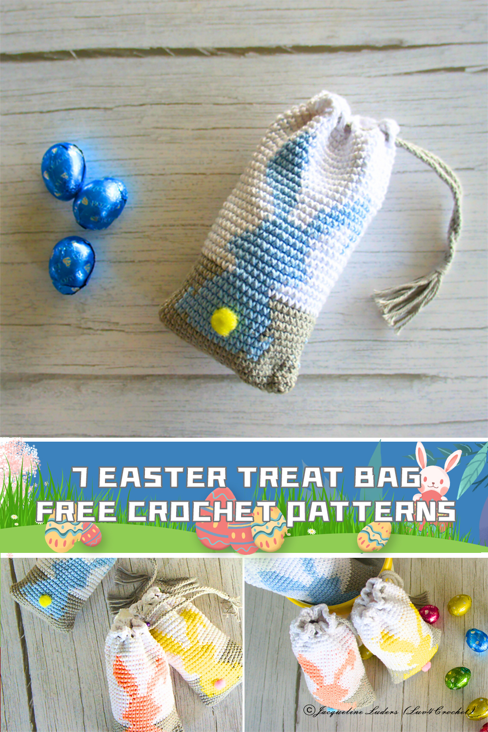 7 Easter Treat Bag Crochet Patterns -FREE - iGOODideas.com