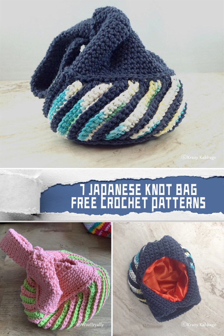 7 Japanese Knot Bag Crochet Patterns - FREE - iGOODideas.com