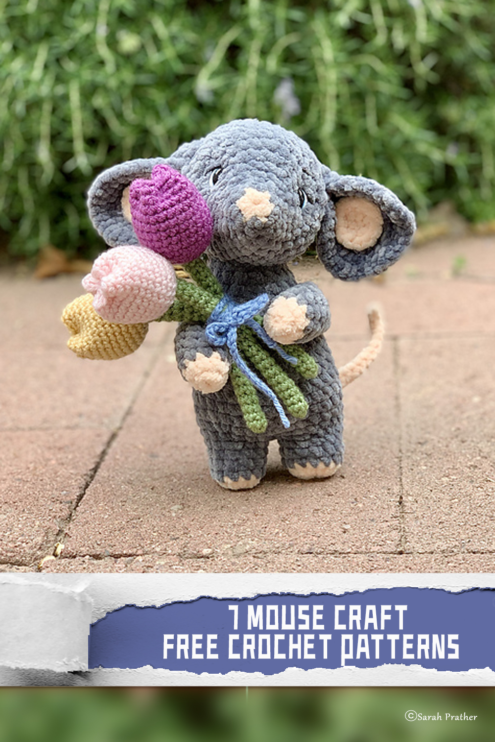7 Mouse Craft Crochet Patterns - FREE - iGOODideas.com