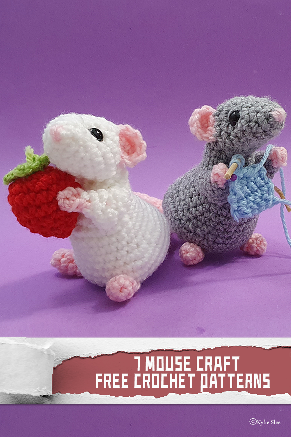 7 Mouse Craft Crochet Patterns - FREE - iGOODideas.com