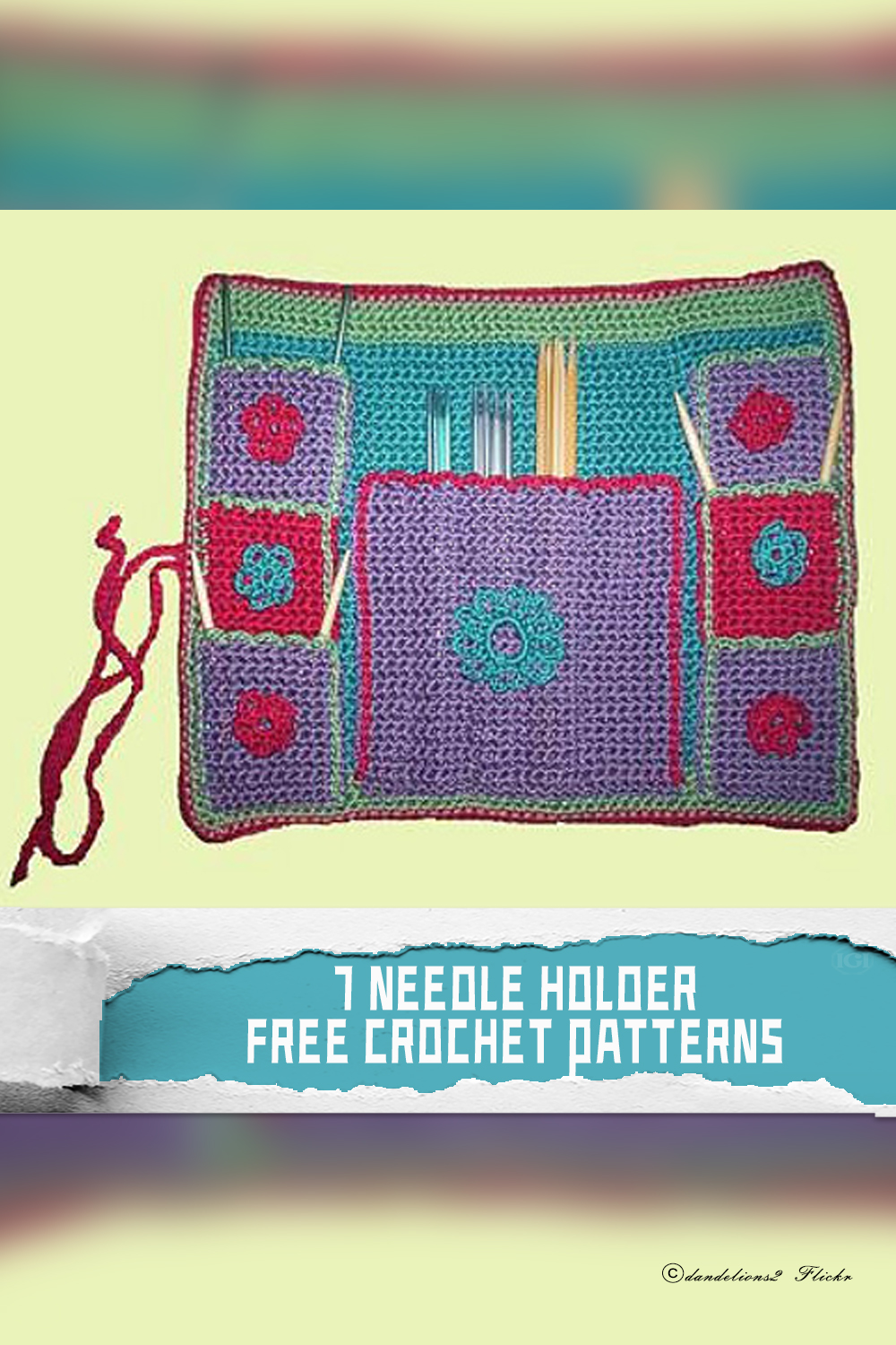 7 Needle Holder Crochet Patterns - FREE - iGOODideas.com