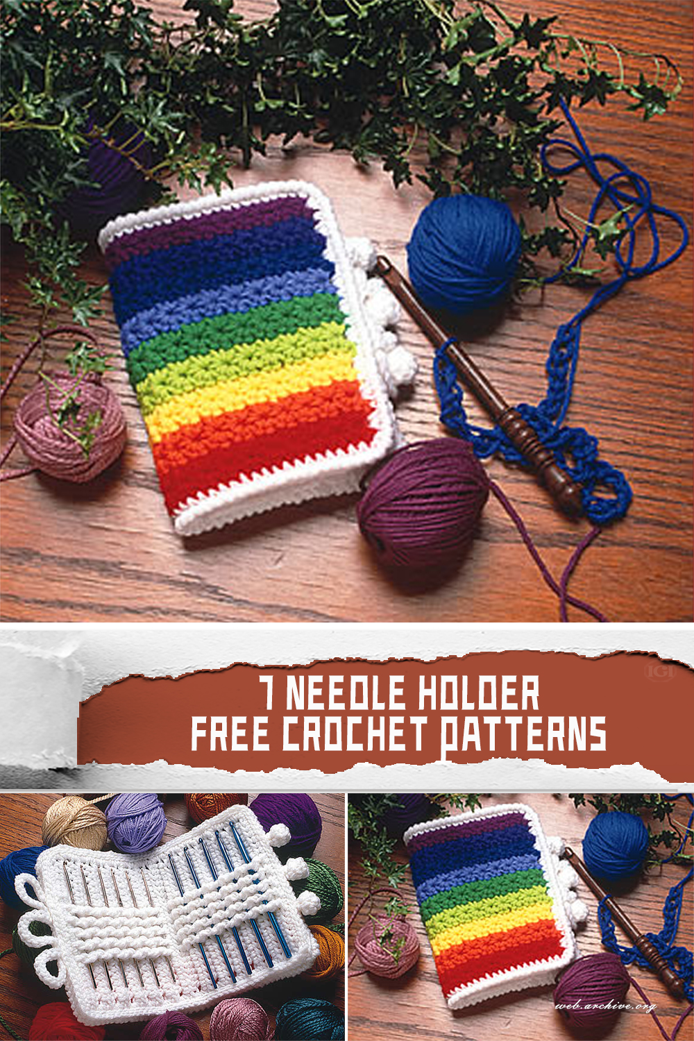 7 Needle Holder Crochet Patterns - FREE - iGOODideas.com