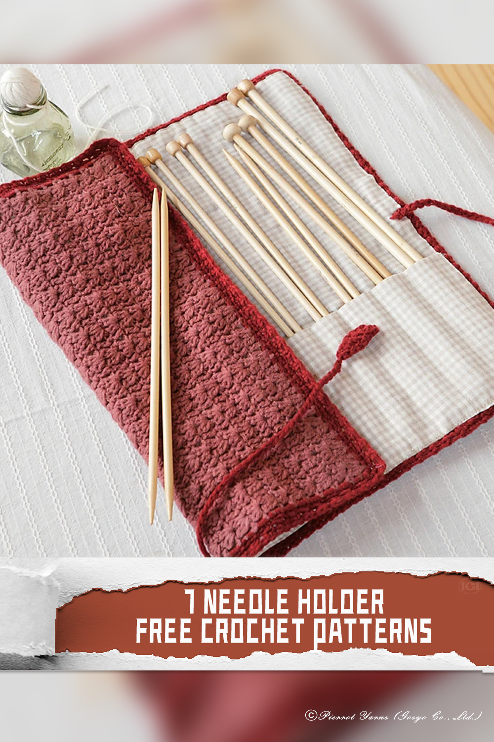 7 Needle Holder Crochet Patterns - FREE - iGOODideas.com