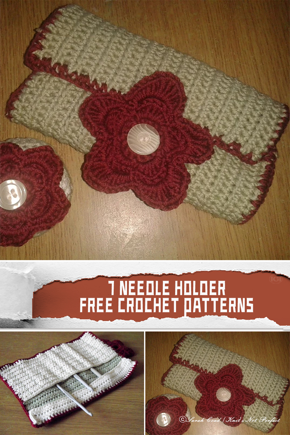 7 Needle Holder Crochet Patterns - FREE - iGOODideas.com