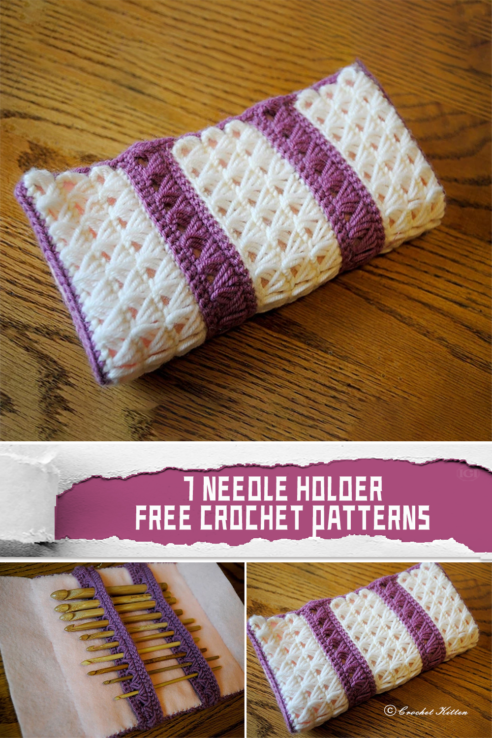 7 Needle Holder Crochet Patterns - FREE - iGOODideas.com