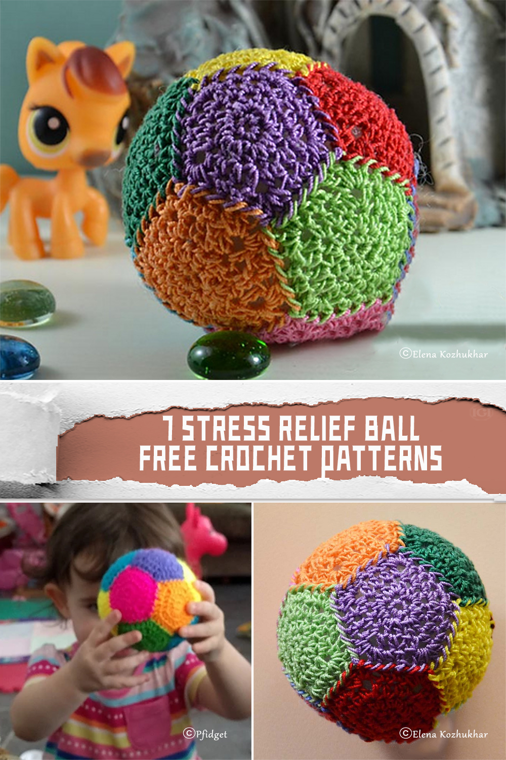 7 Stress Relief Ball Crochet Patterns - FREE - iGOODideas.com