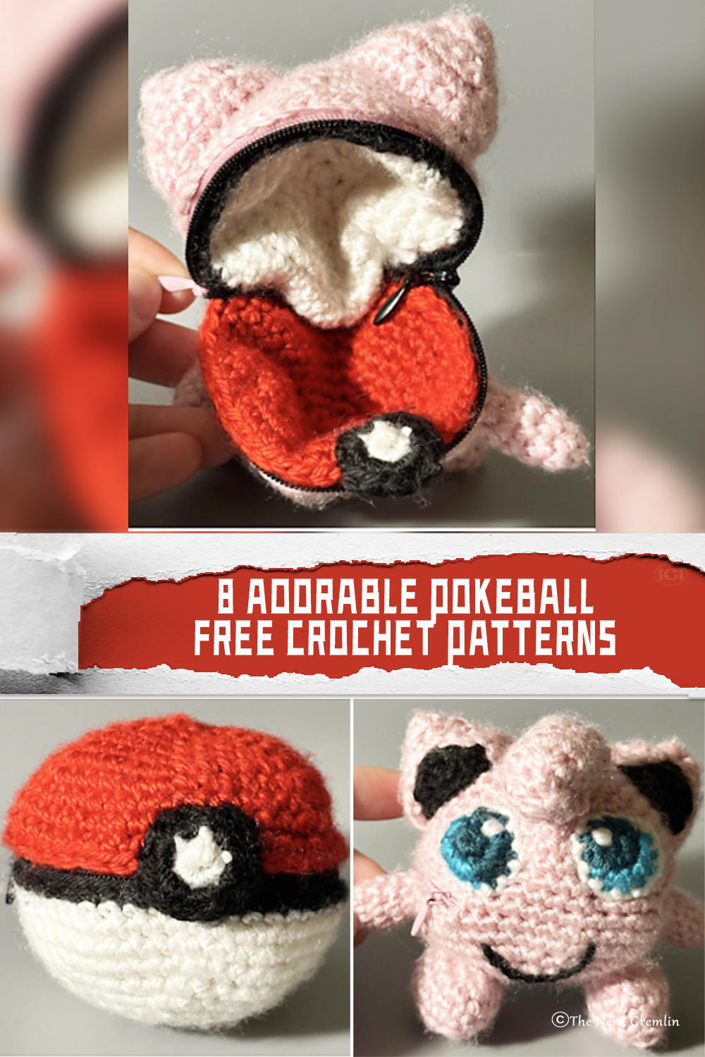 8 Adorable Pokeball Crochet Patterns - FREE - iGOODideas.com