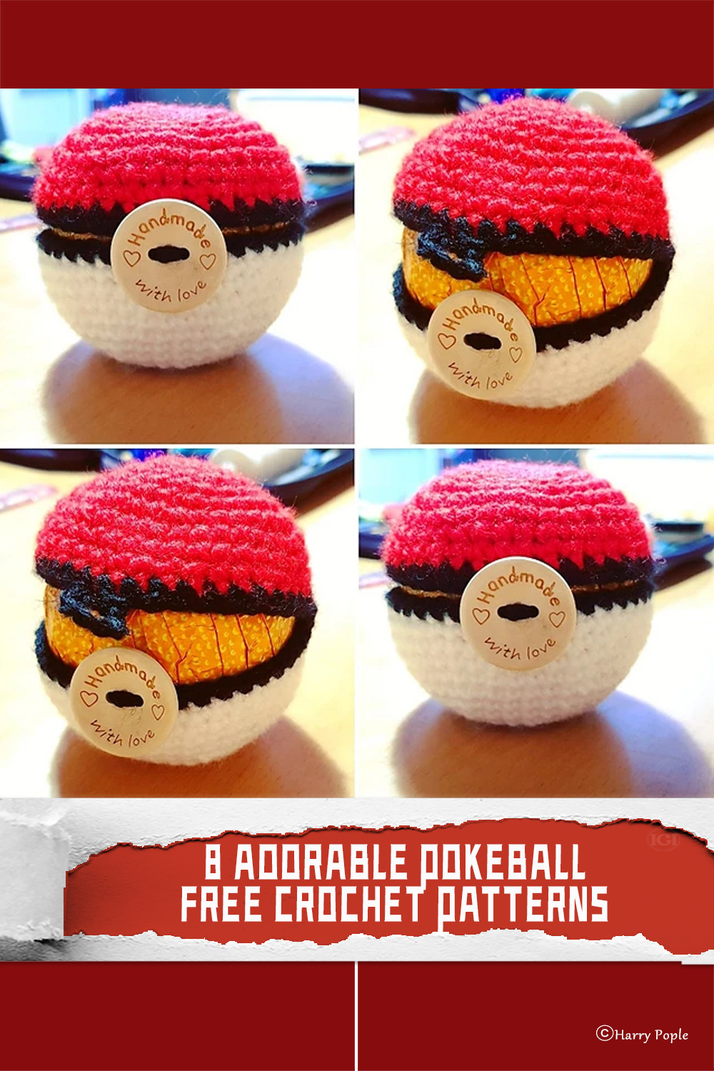 8 Adorable Pokeball Crochet Patterns - FREE - iGOODideas.com
