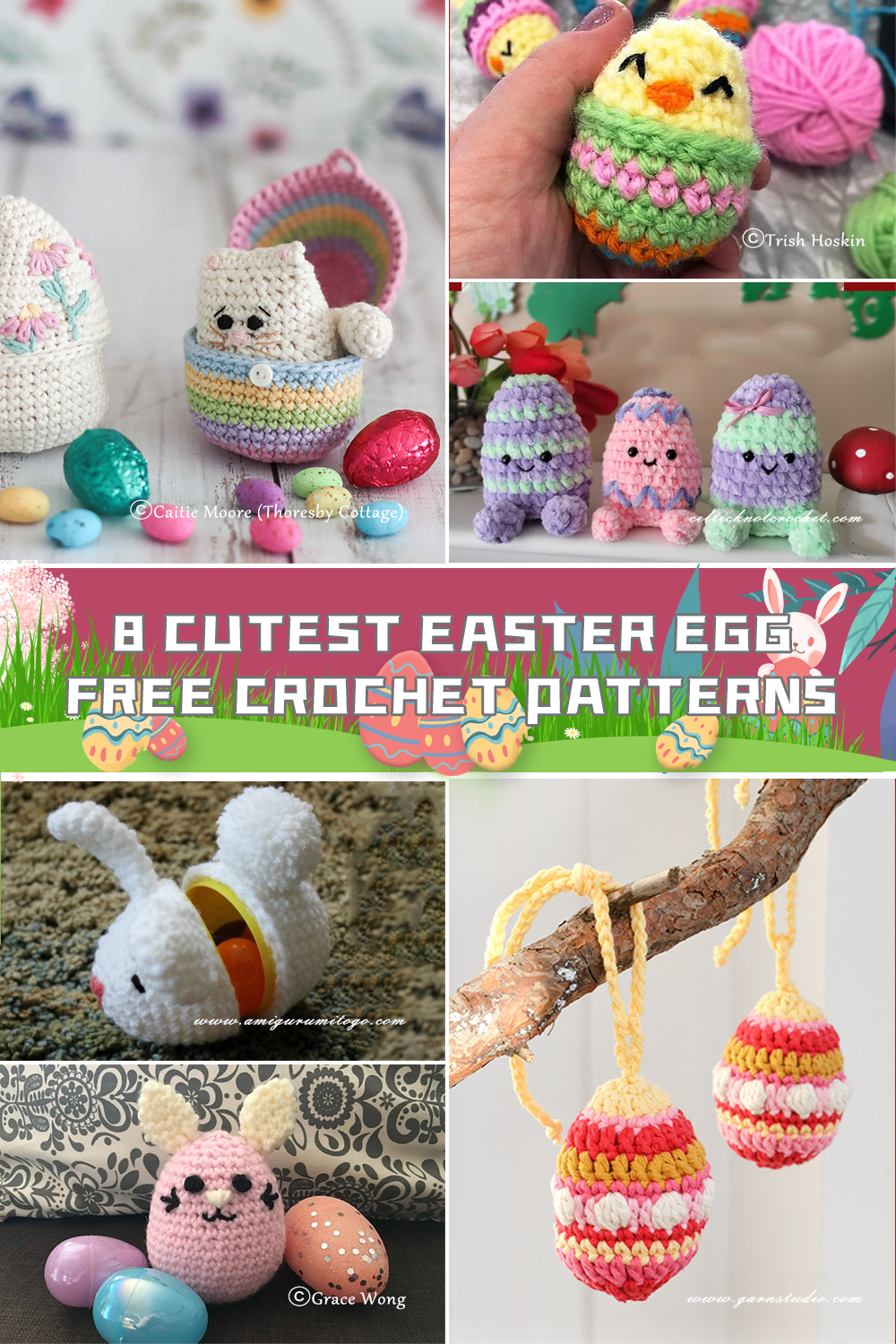 8 Cutest Easter Egg Crochet Patterns - FREE - iGOODideas.com