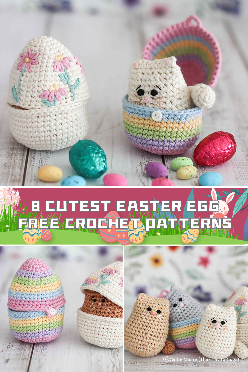 8 Cutest Easter Egg Crochet Patterns - FREE - iGOODideas.com