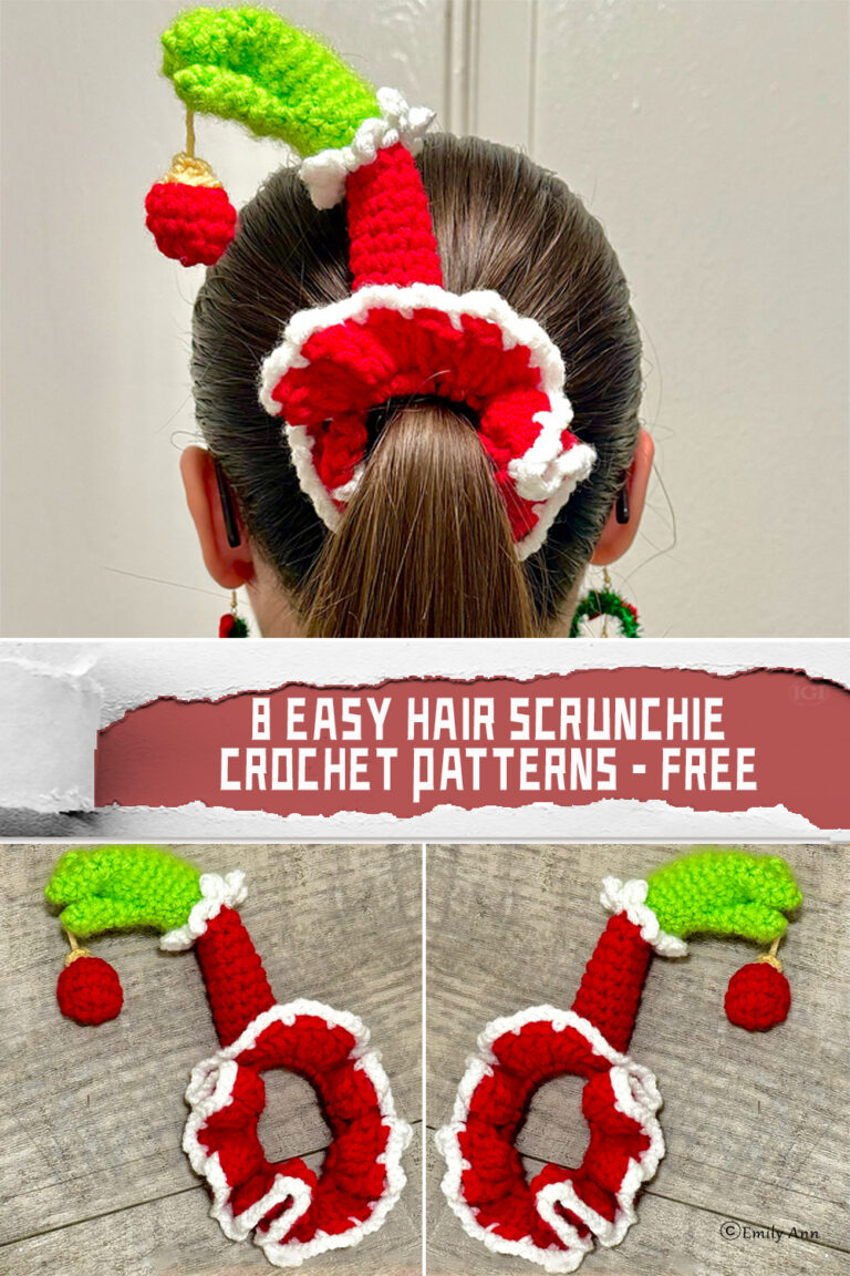 8 Easy Hair Scrunchie Crochet Patterns – FREE - iGOODideas.com