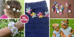 8 Pretty Daisy Chain Crochet Patterns - FREE - iGOODideas.com