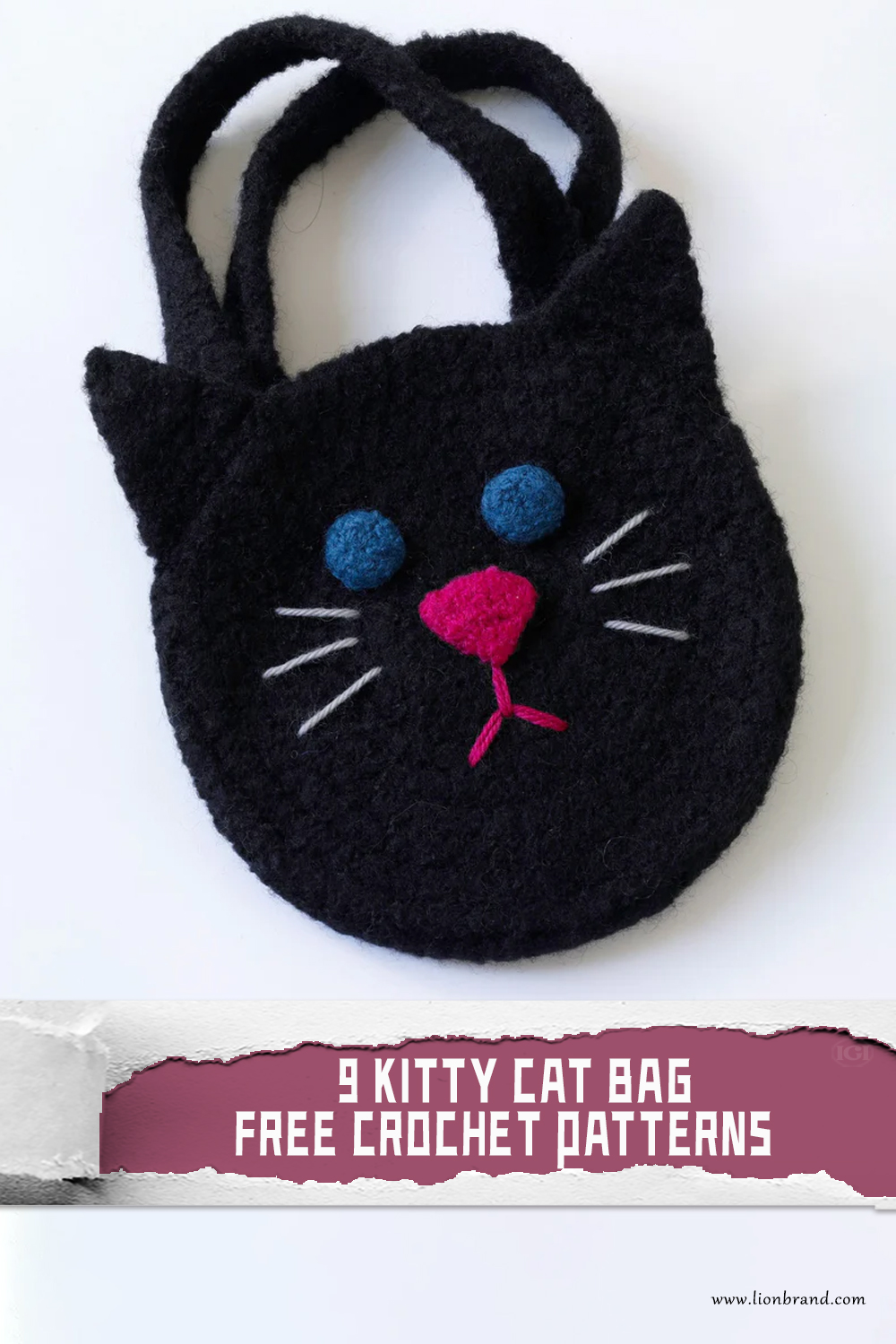9 Kitty Cat Bag Crochet Patterns – FREE - iGOODideas.com