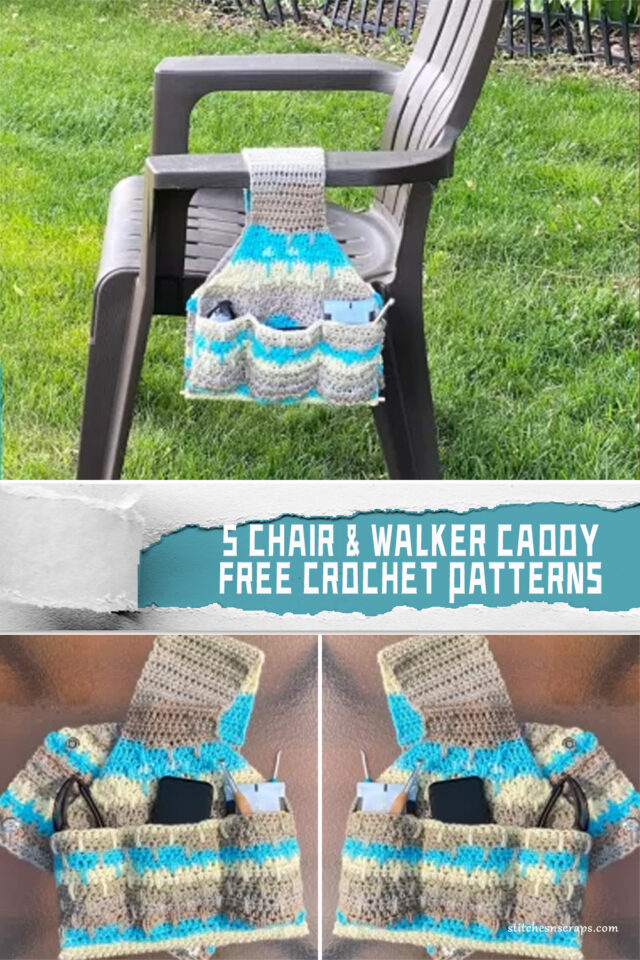 5 Chair & Walker Caddy Crochet Patterns - FREE - iGOODideas.com