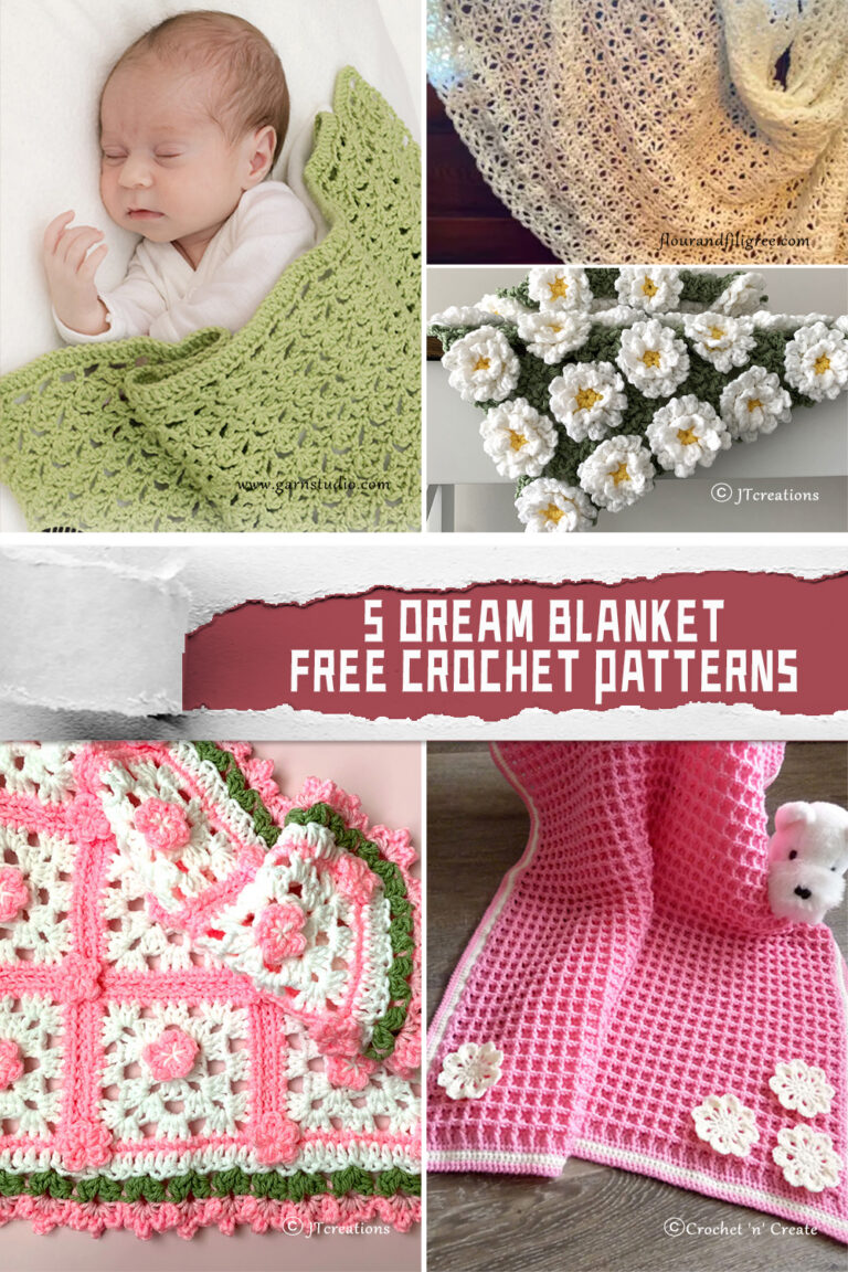5 Crochet Dream Blanket Patterns - FREE - iGOODideas.com
