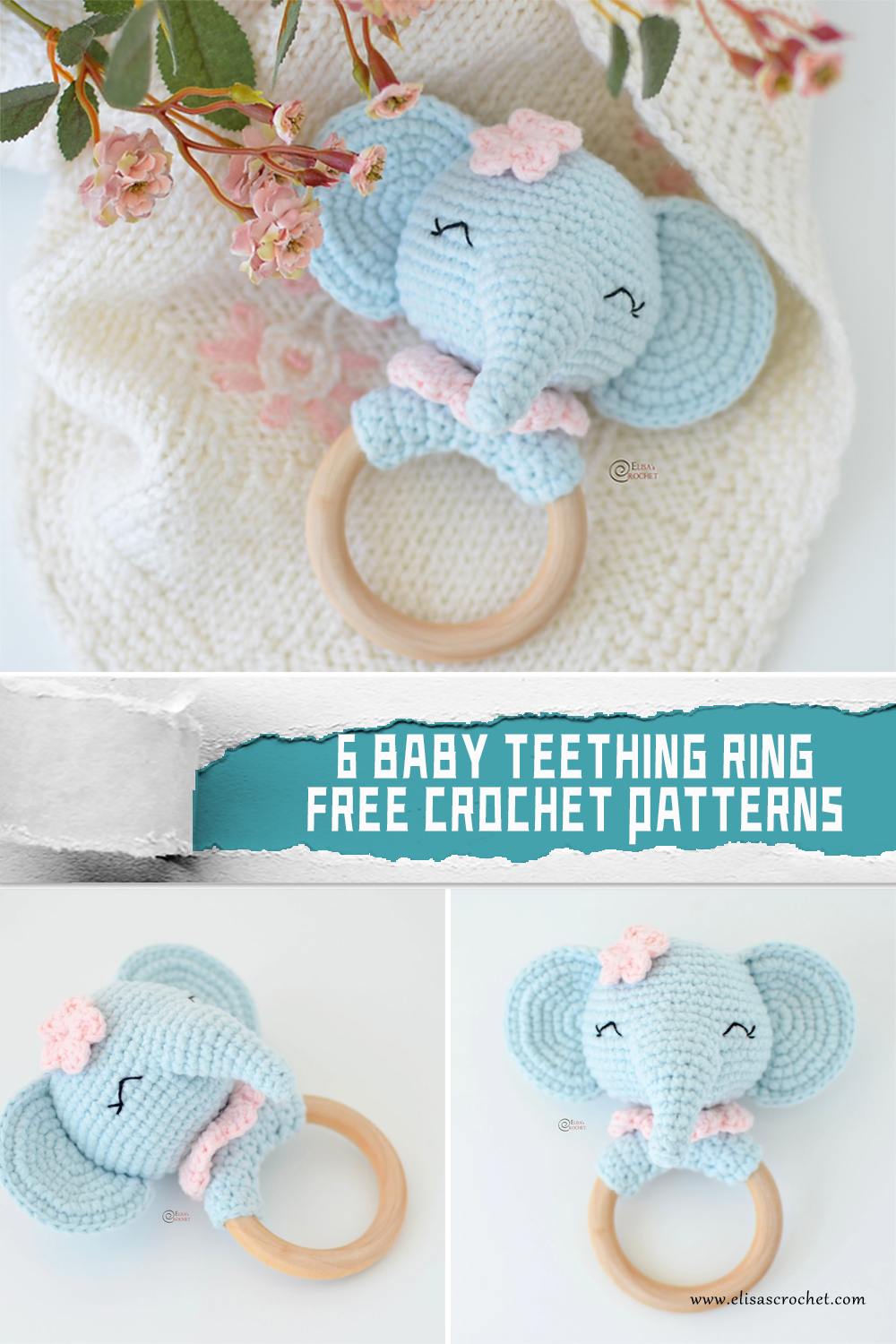 6 Baby Teething Ring Crochet Patterns - FREE - iGOODideas.com