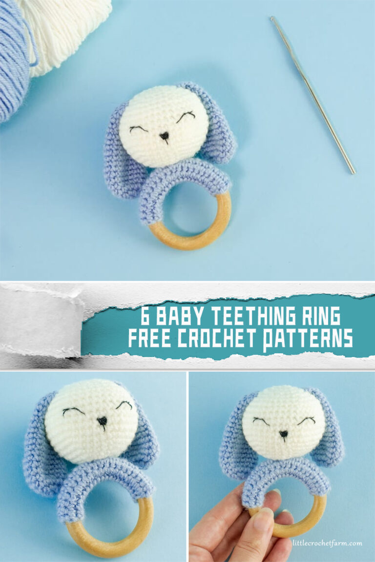 6 Baby Teething Ring Crochet Patterns - FREE - iGOODideas.com