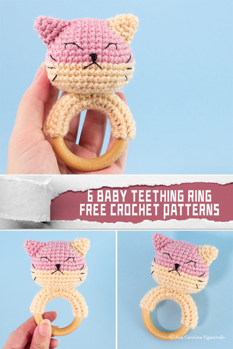 6 Baby Teething Ring Crochet Patterns - FREE - iGOODideas.com