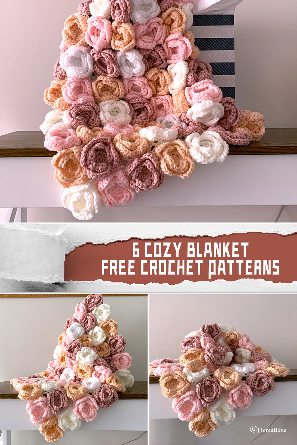 6 Crochet Cozy Blanket Patterns - FREE - iGOODideas.com