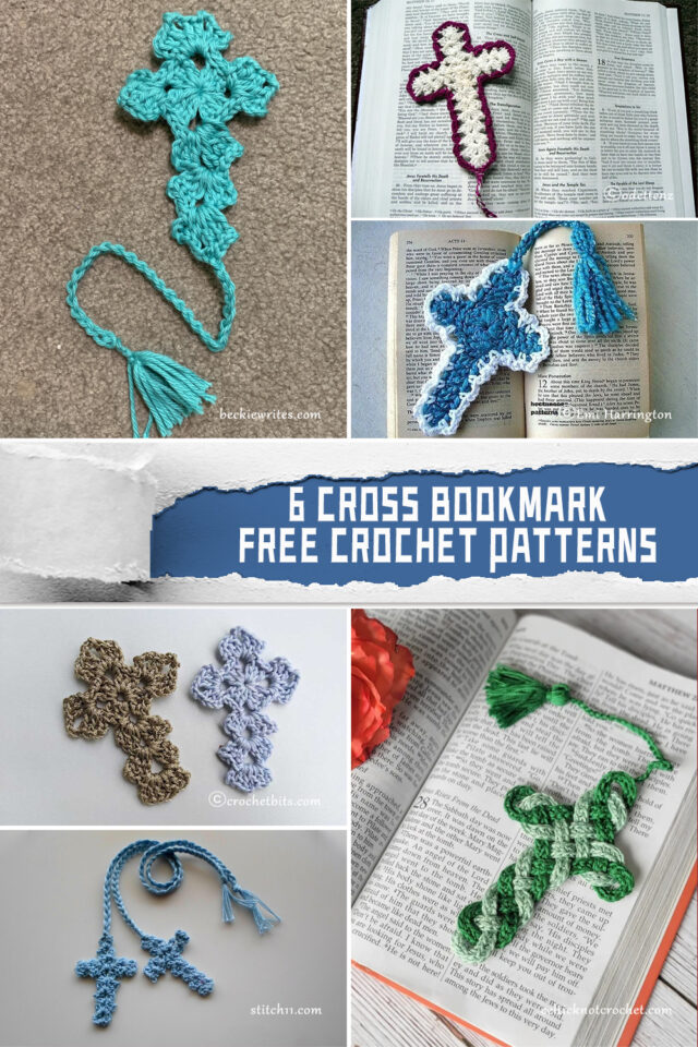 6 Cross Bookmark Crochet Patterns – FREE - iGOODideas.com