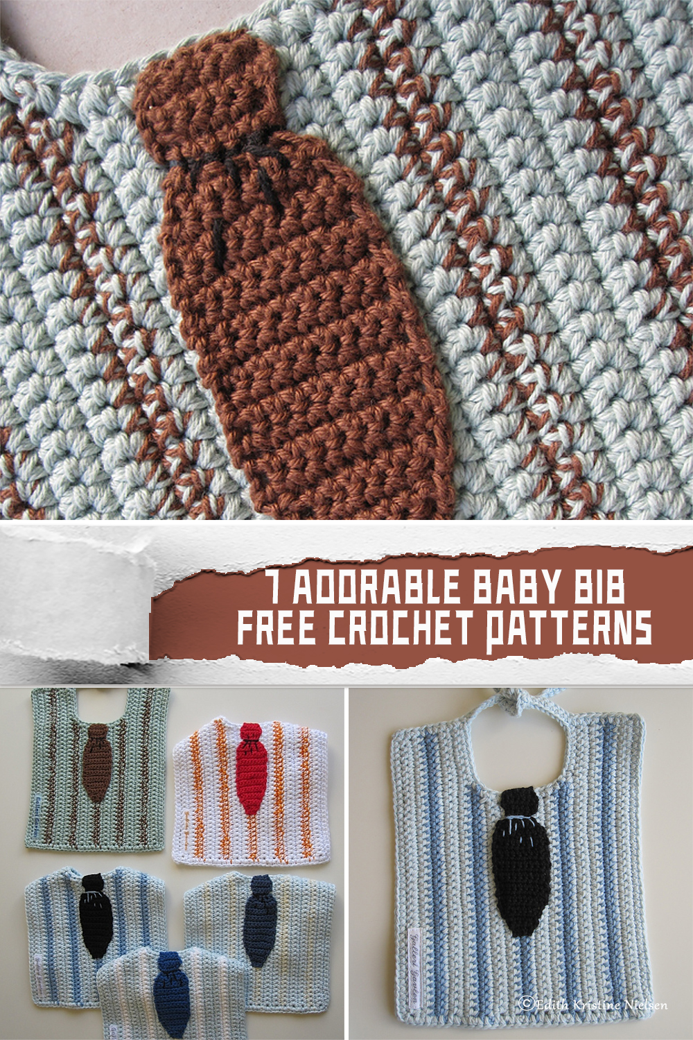 7 Adorable Baby Bib Crochet Patterns - FREE - iGOODideas.com