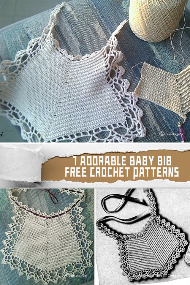 7 Adorable Baby Bib Crochet Patterns - FREE - iGOODideas.com