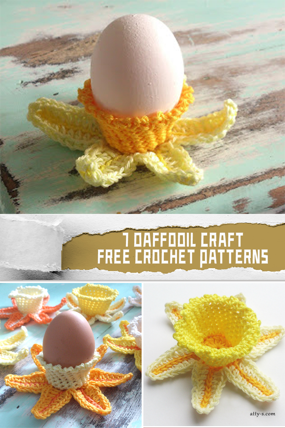 7 Daffodil Craft Crochet Patterns - FREE - iGOODideas.com
