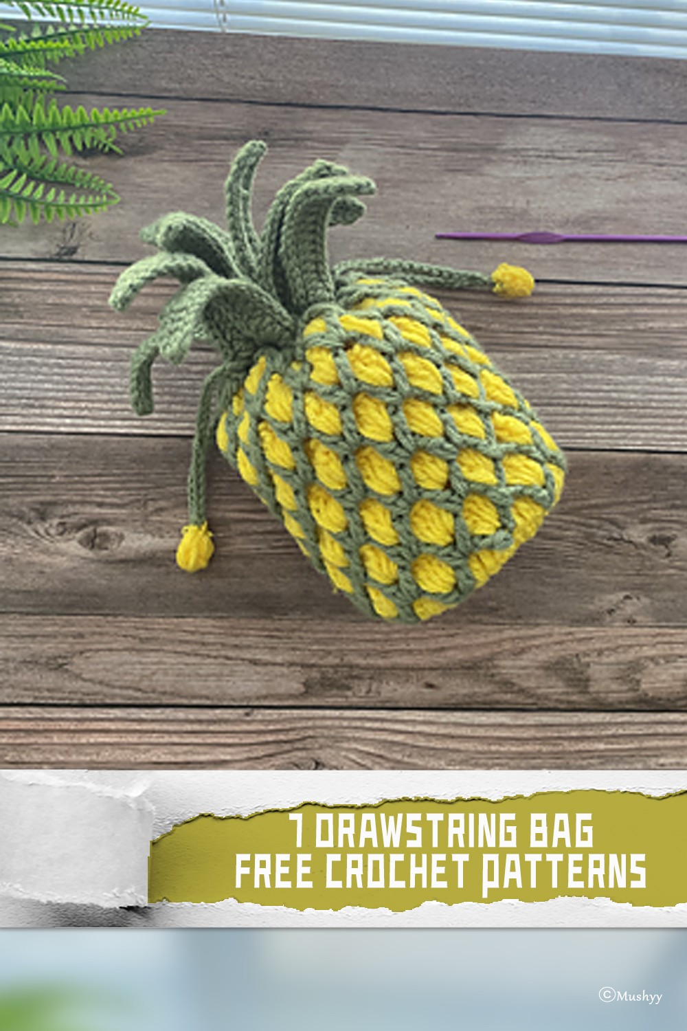 7 Drawstring Bag Crochet Patterns - FREE - iGOODideas.com