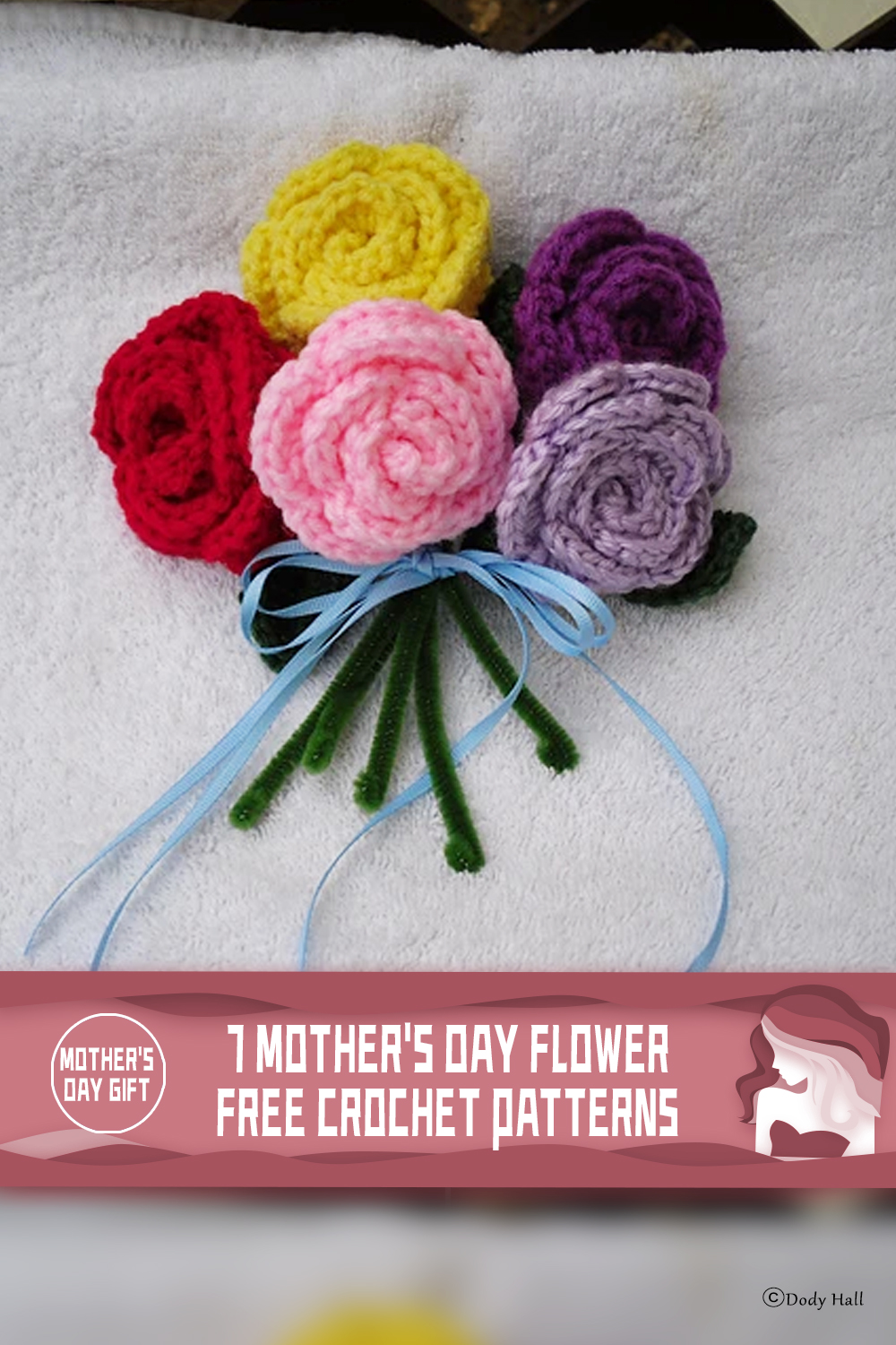 7 Mother's Day Flower Crochet Patterns - FREE - iGOODideas.com