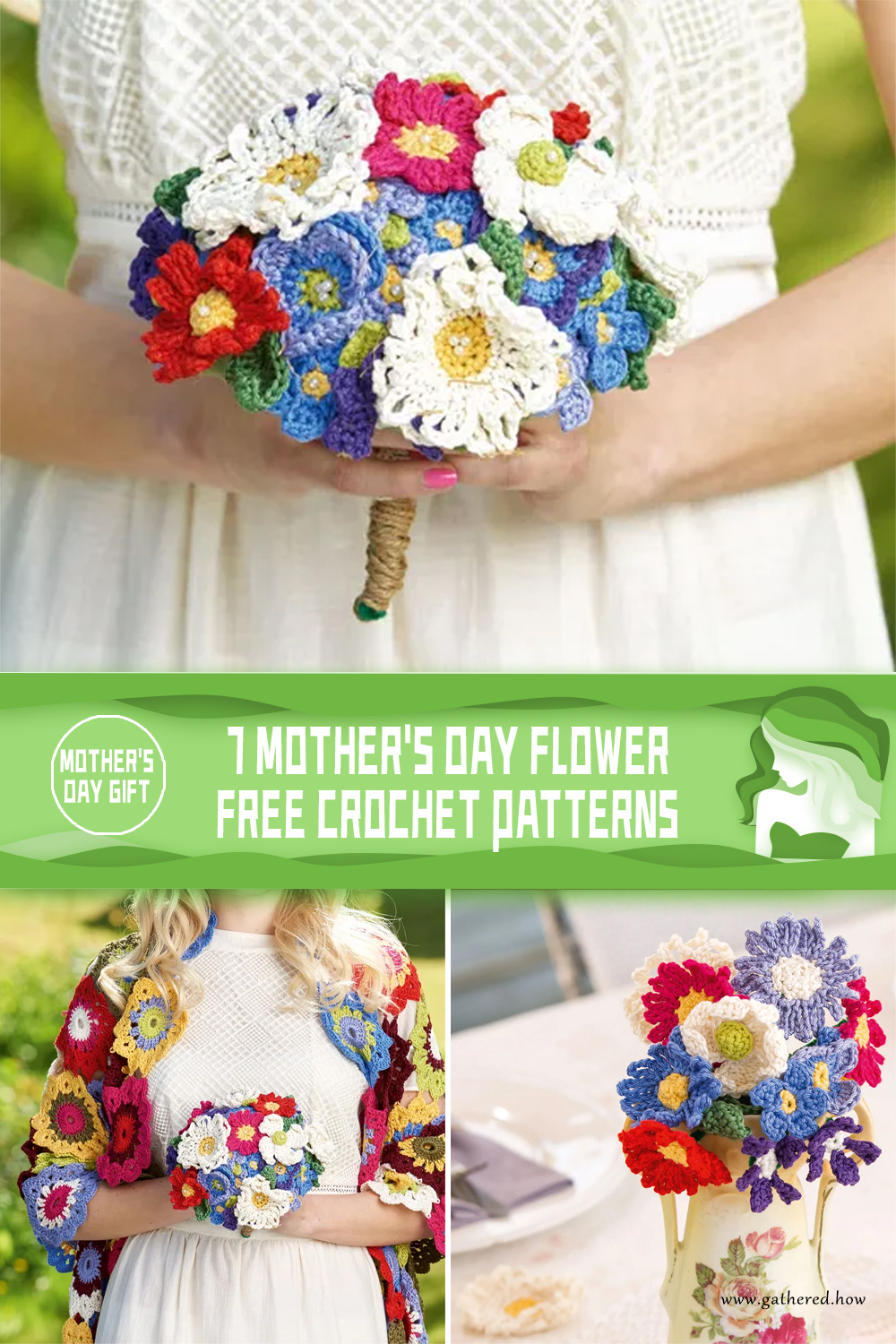 7 Mother's Day Flower Crochet Patterns - FREE - iGOODideas.com