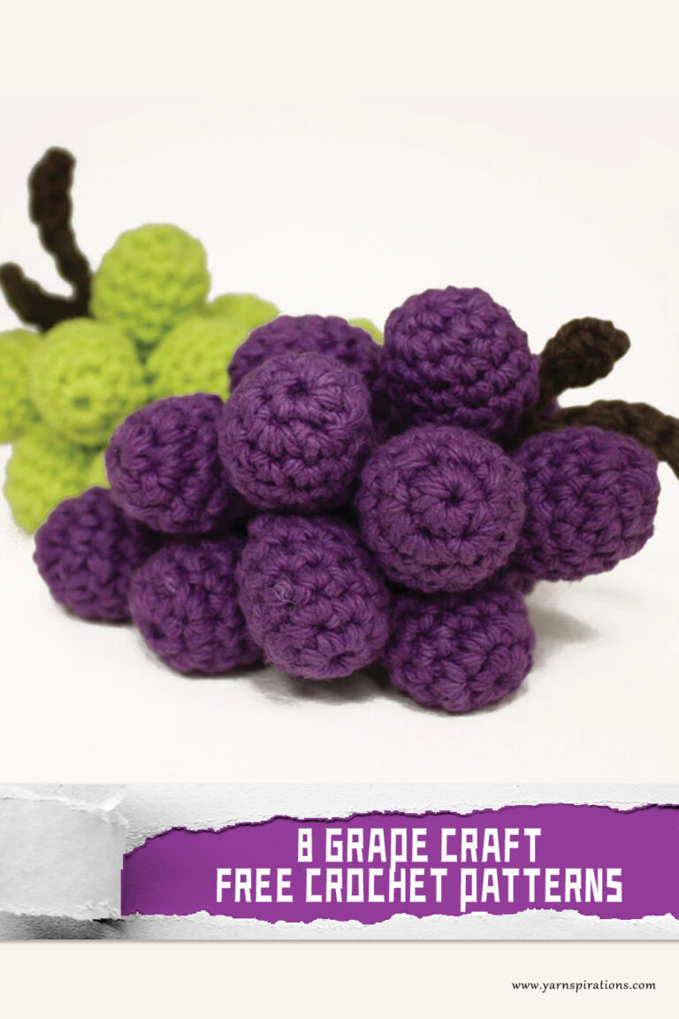 8 Grape Craft Crochet Patterns - FREE - iGOODideas.com