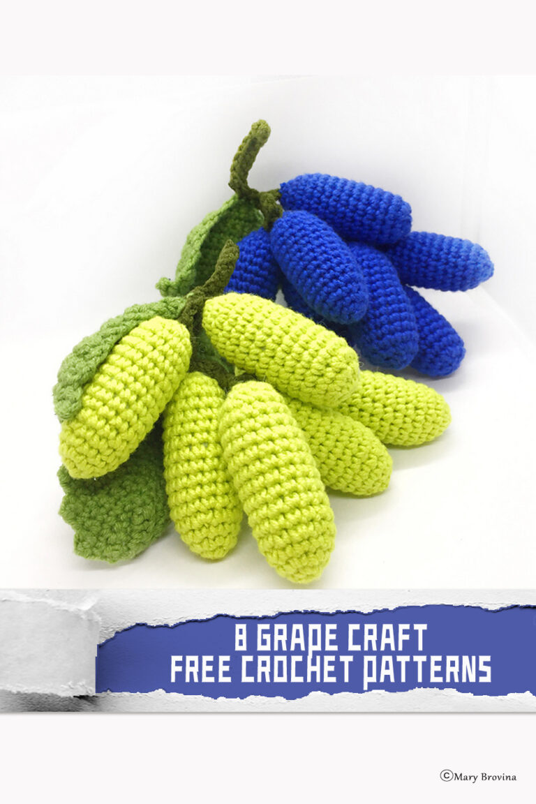 8 Grape Craft Crochet Patterns - FREE - iGOODideas.com