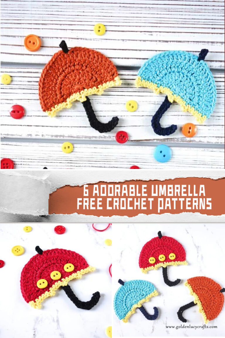 6 Adorable Umbrella Crochet Patterns - FREE - iGOODideas.com