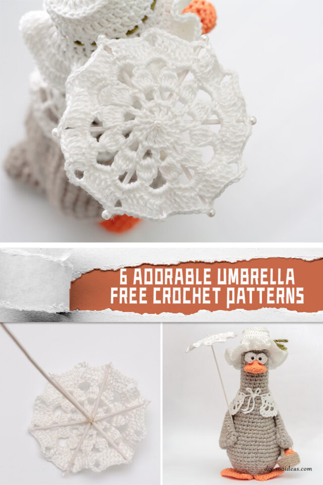 6 Adorable Umbrella Crochet Patterns - FREE - iGOODideas.com