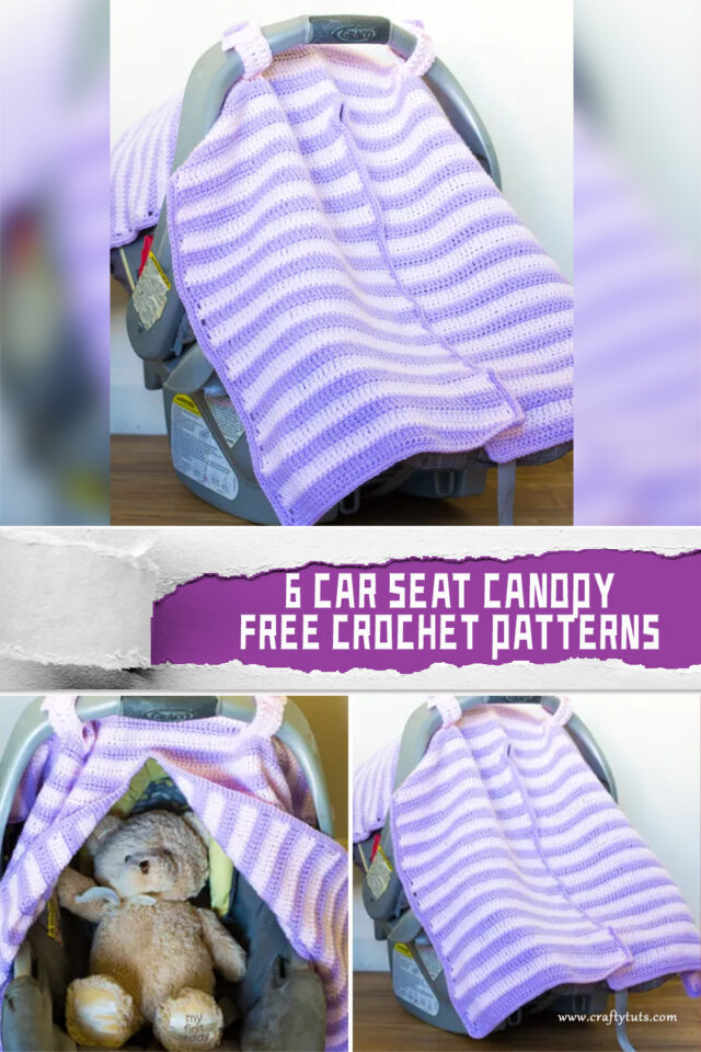 6 Car Seat Canopy Crochet Patterns - FREE - iGOODideas.com